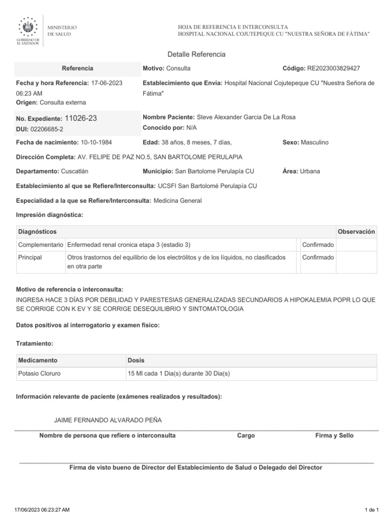 Referencia Reporte | PDF | Causas de la muerte | Medicina CLINICA