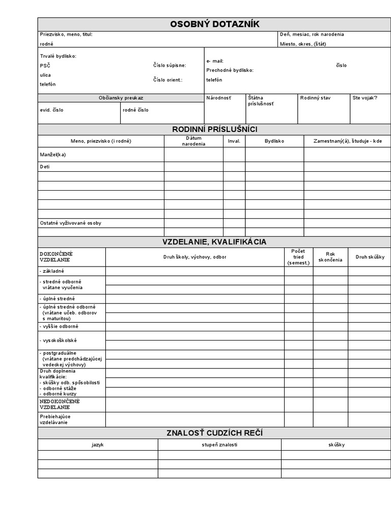 osobny_dotaznik (1) (1) – kópia | PDF