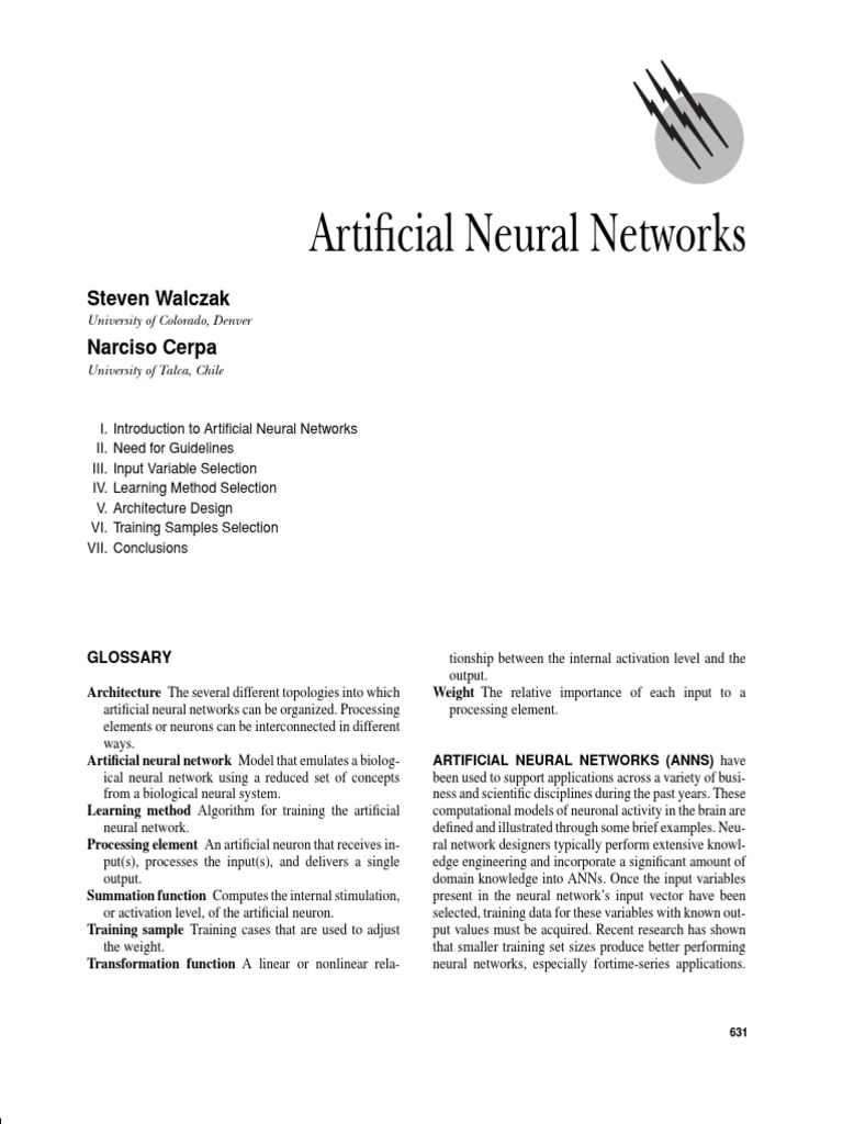 Artificial Neural Networks | PDF | Artificial Neural Network | Machine Learning