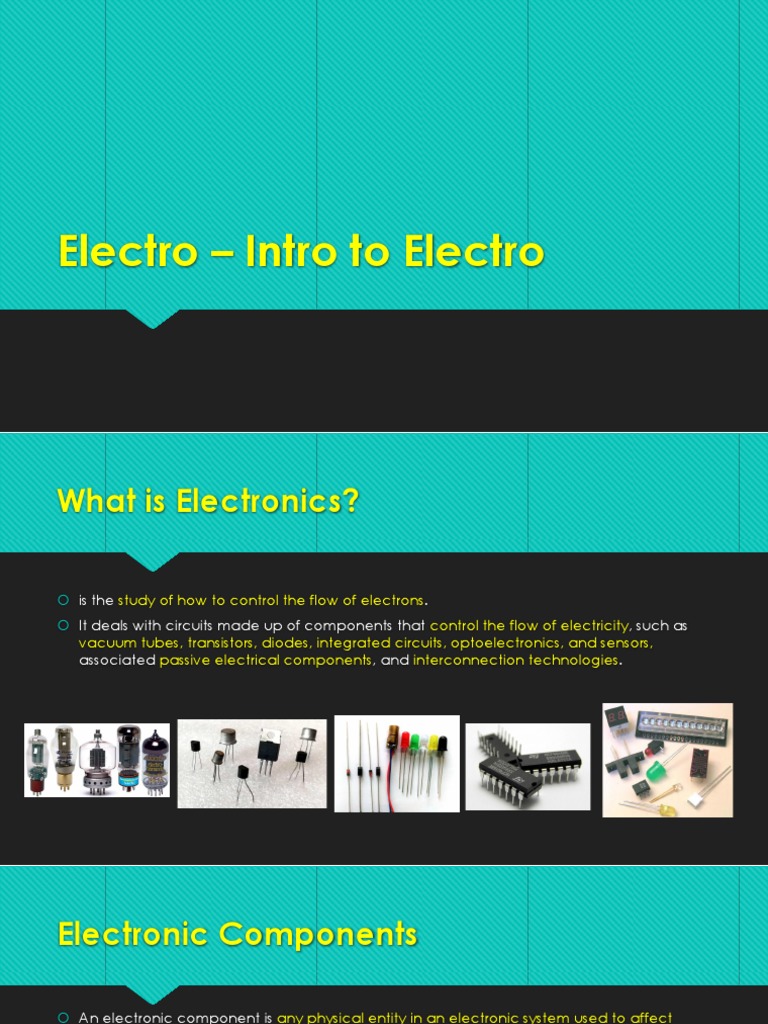 Chapter 1 - Intro To Electro | PDF | P–N Junction | Semiconductors Chapter 1 - Intro To Electro | PDF | P–N Junction | Semiconductors