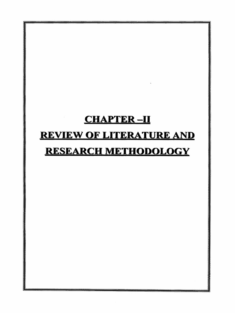 10 Chapter 2 | PDF | Methodology | Data