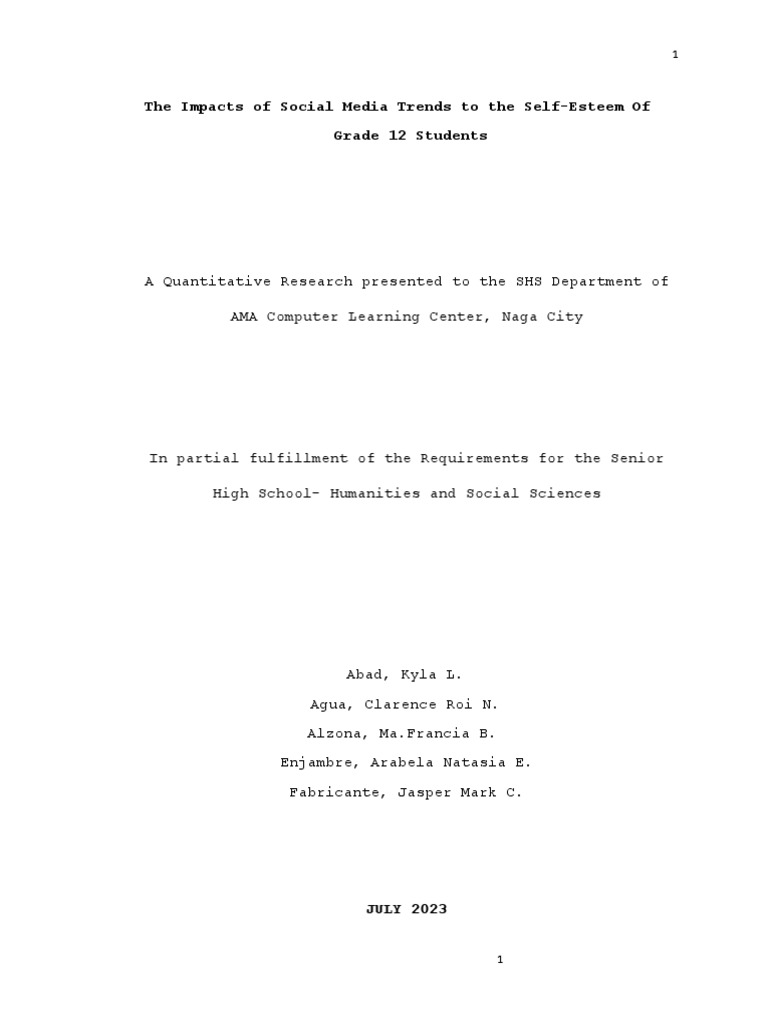 Humss 12-E G6 | PDF | Popular Culture & Media Studies | Social Media