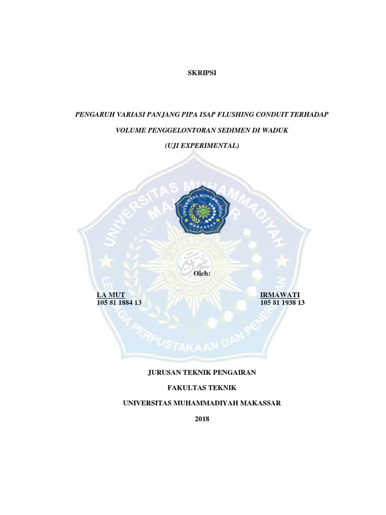 Variasi Pipa Isap dan Volume Sedimen | PDF | Griya & Taman | Teknologi & Rekayasa