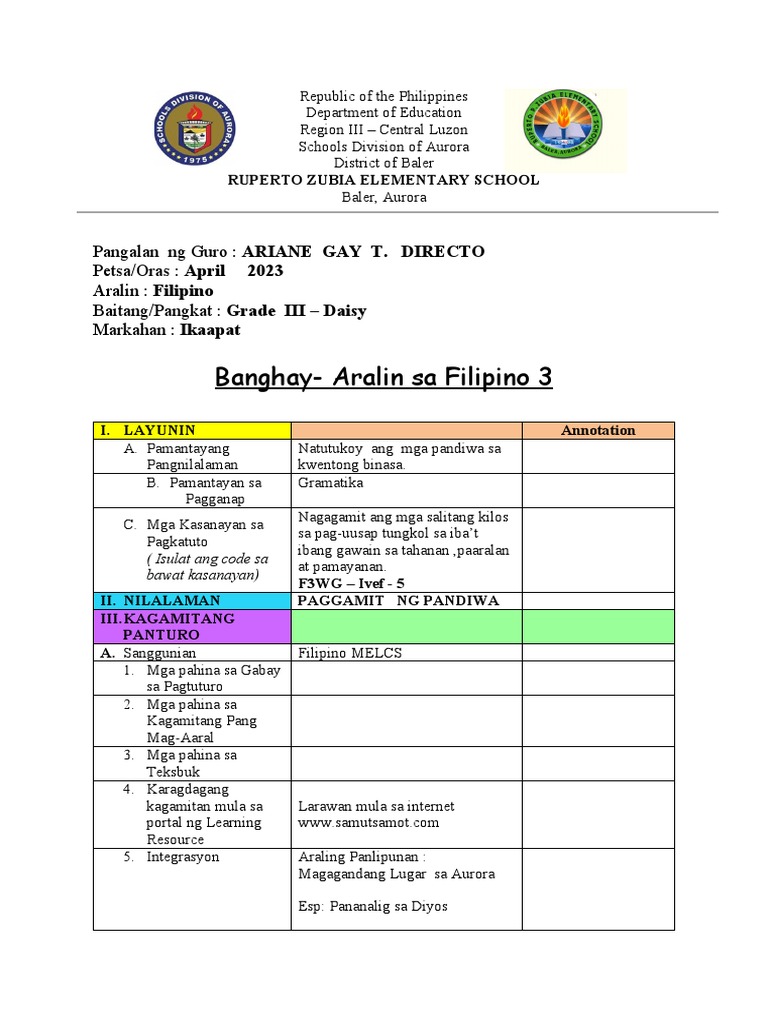COT - PANDIWA 2022 | PDF