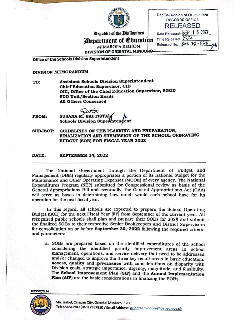 Guidelines On The Planning and Preparation, Finalization and Submission ...