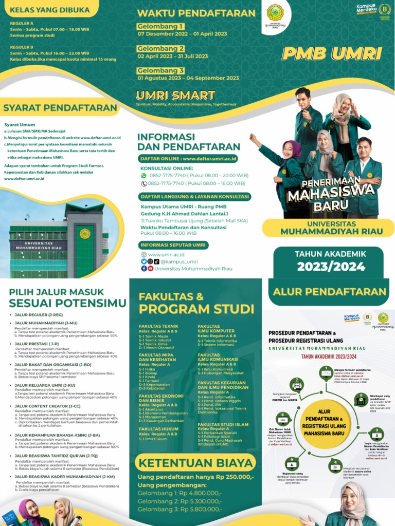 Brosur PMB Umri 2023 | PDF