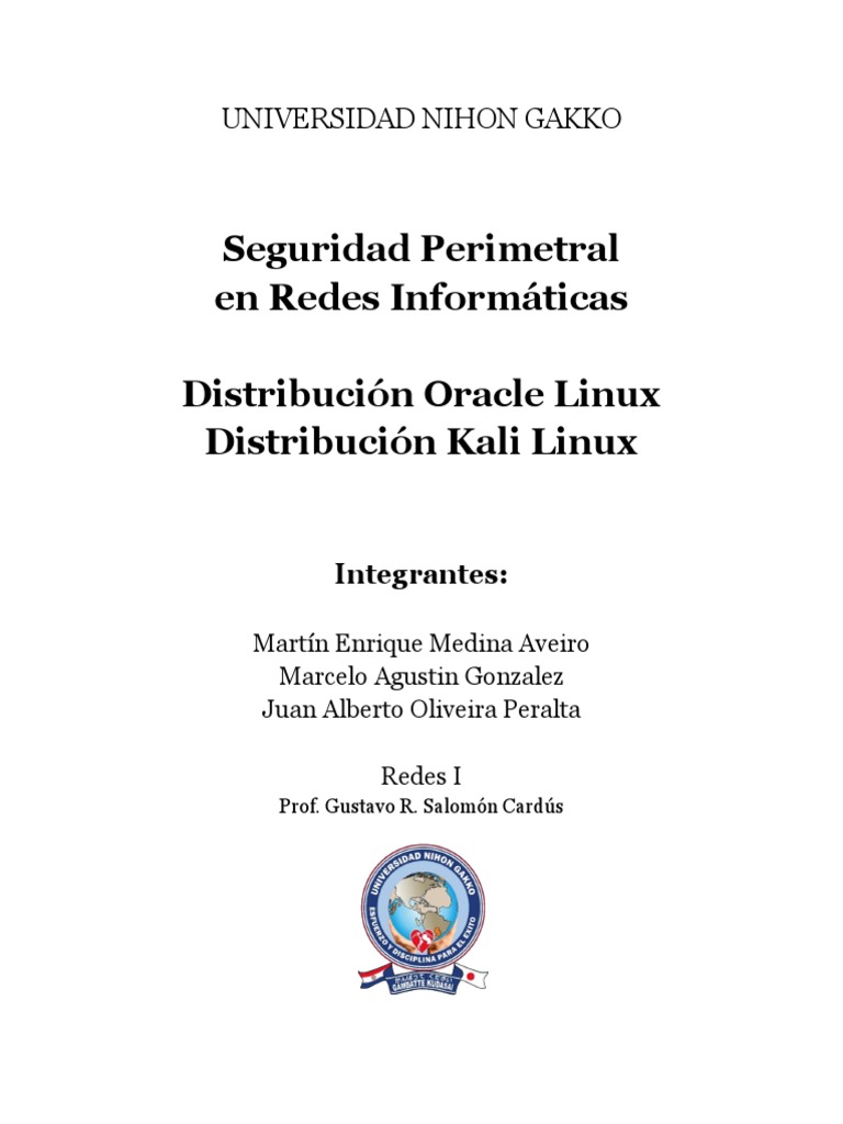 Trabajo Practico Redes 1 | PDF | Distribución de Linux | Cortafuegos (informática)