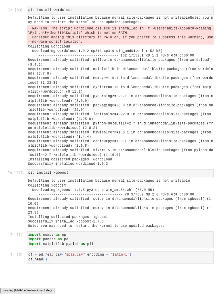Machine Learning Project Spam SMS Classification 1684945672 | PDF | Computer Programming ...