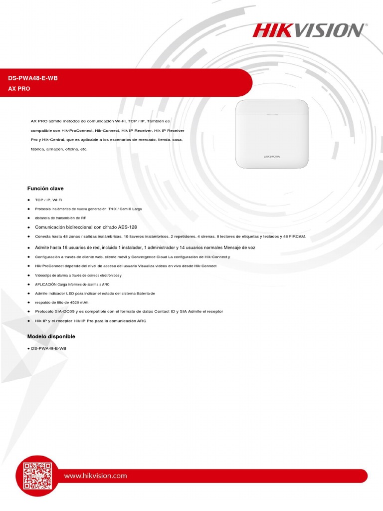 Ficha Español DS-PWA48-E-WB | PDF | Inalámbrico | Computación en la nube