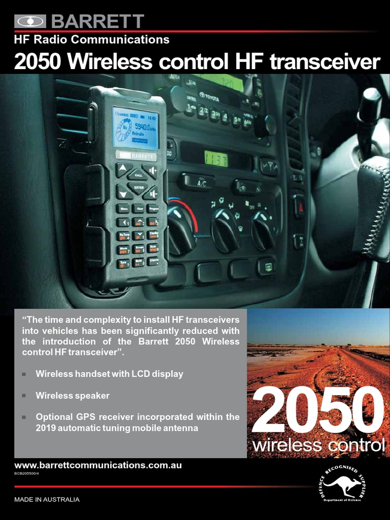 Barrett 2050 Wireless HF Transceiver | PDF | Radio | High Frequency