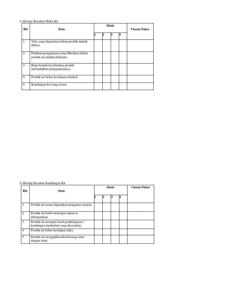Instrumen Kajian | PDF