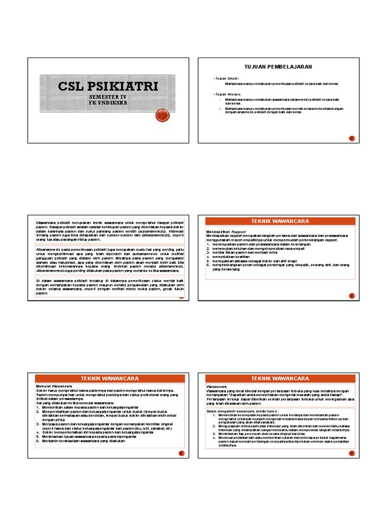 CSL Psikiatri | PDF