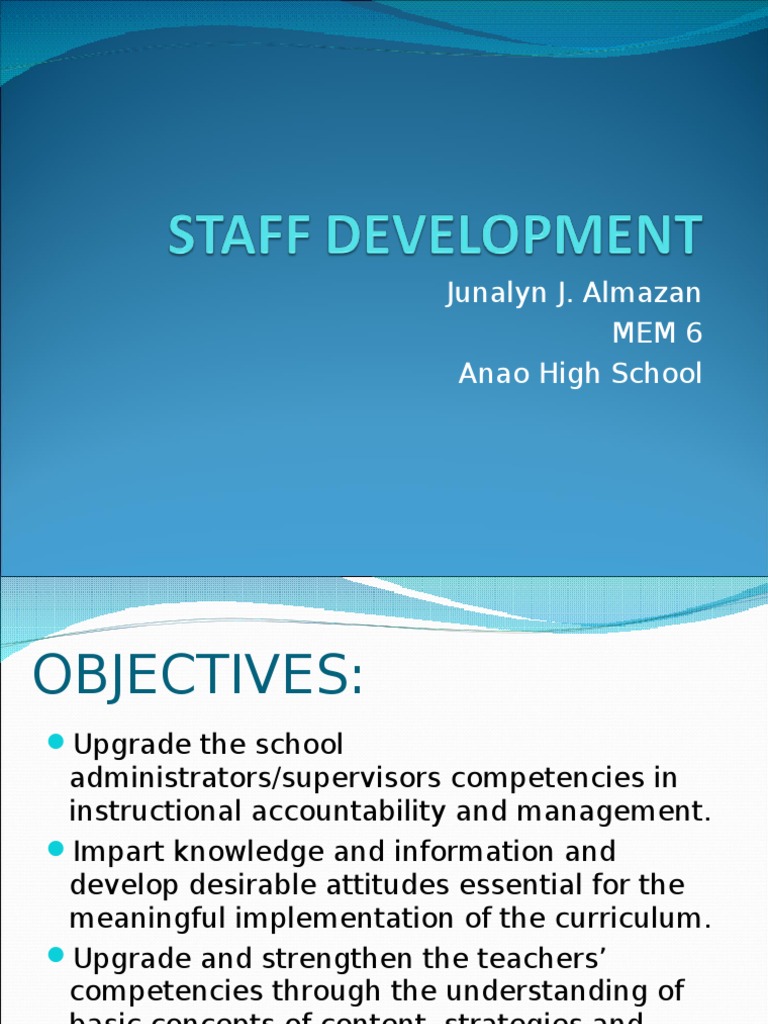 Staff Development and Training Programs | PDF | Competence (Human ...