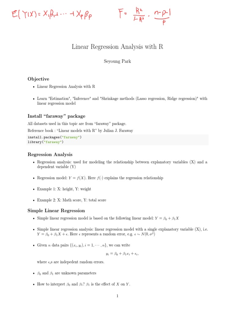 6th Lecture Note 108335647 230518 203102 | PDF | Coefficient Of Determination | Errors And Residuals