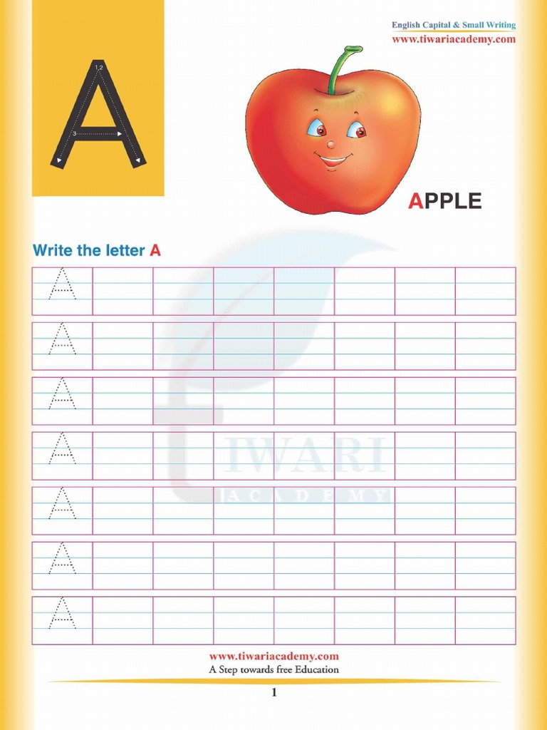 Kg English Writing Practice Book 1 Pdf