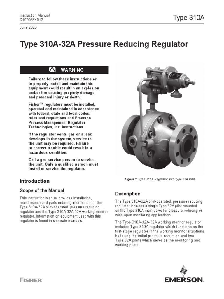 Manuals 310a 32a Pressure Reducing Regulator Instruction Manual Fisher ...