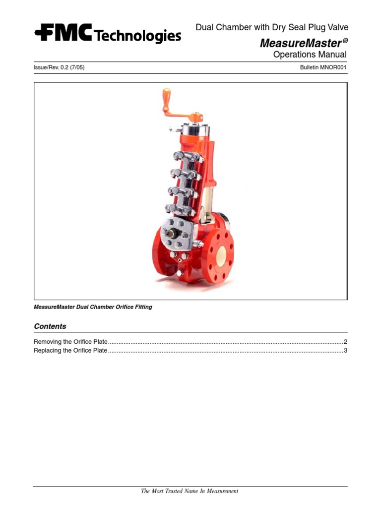 MeasureMaster Operations Manual | PDF | Valve | Industrial Processes