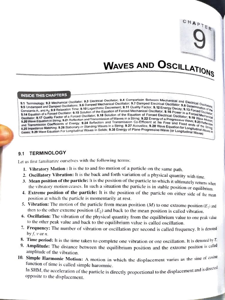 Chapter 1, Waves and Oscillations | PDF