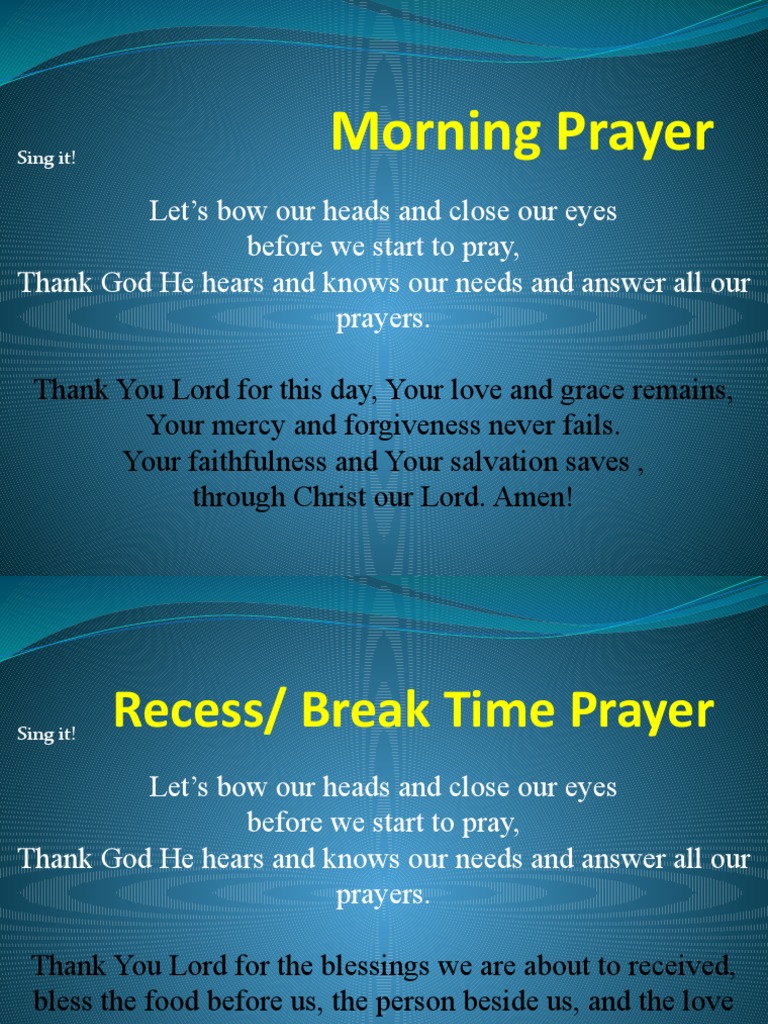 Daily Routine Prayer Grade 4 Generosity | PDF | Religion & Spirituality