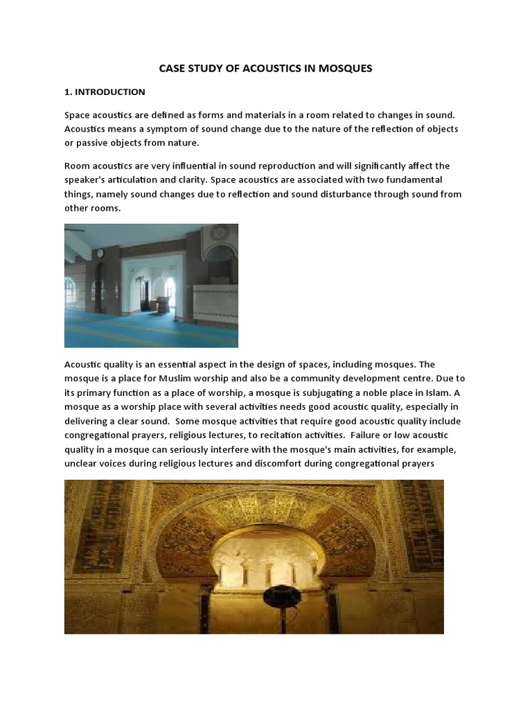 Case Study of Acoustics in Mosques | PDF | Mosque | Acoustics