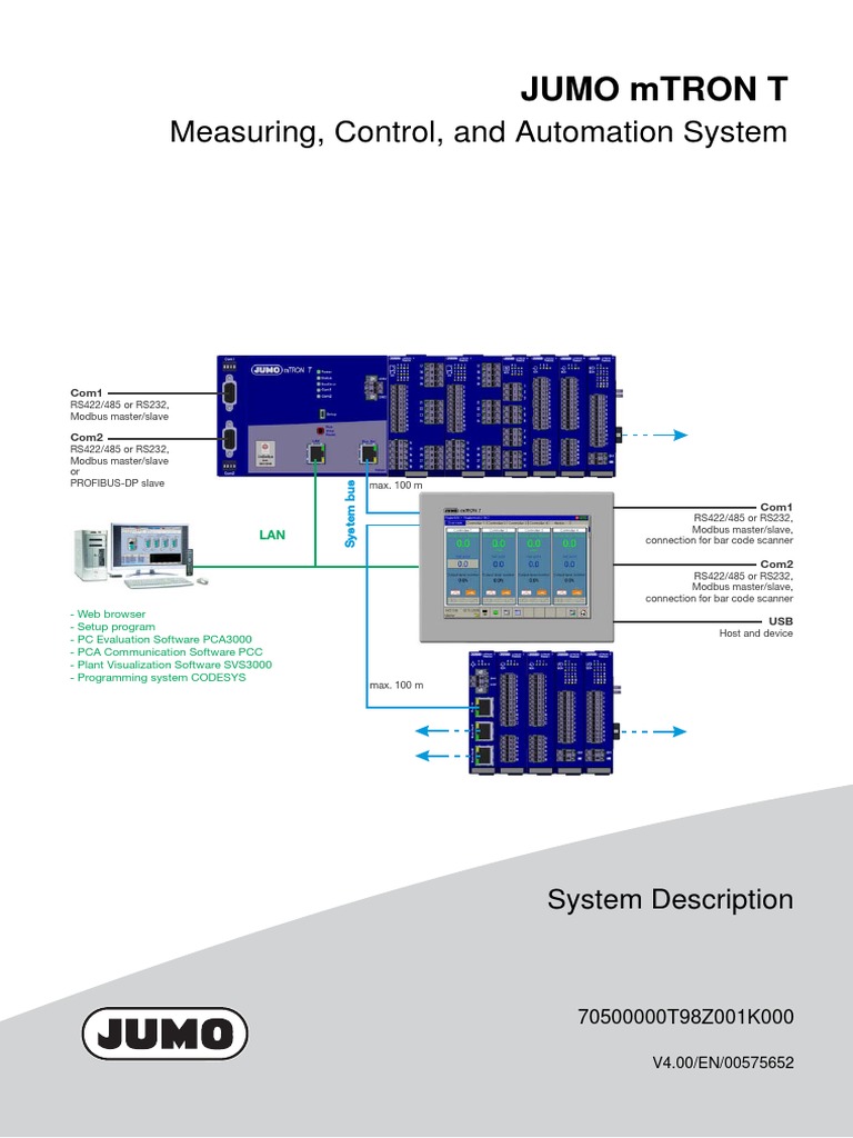 JUMO MTRON T System Description | PDF | Business | Computers