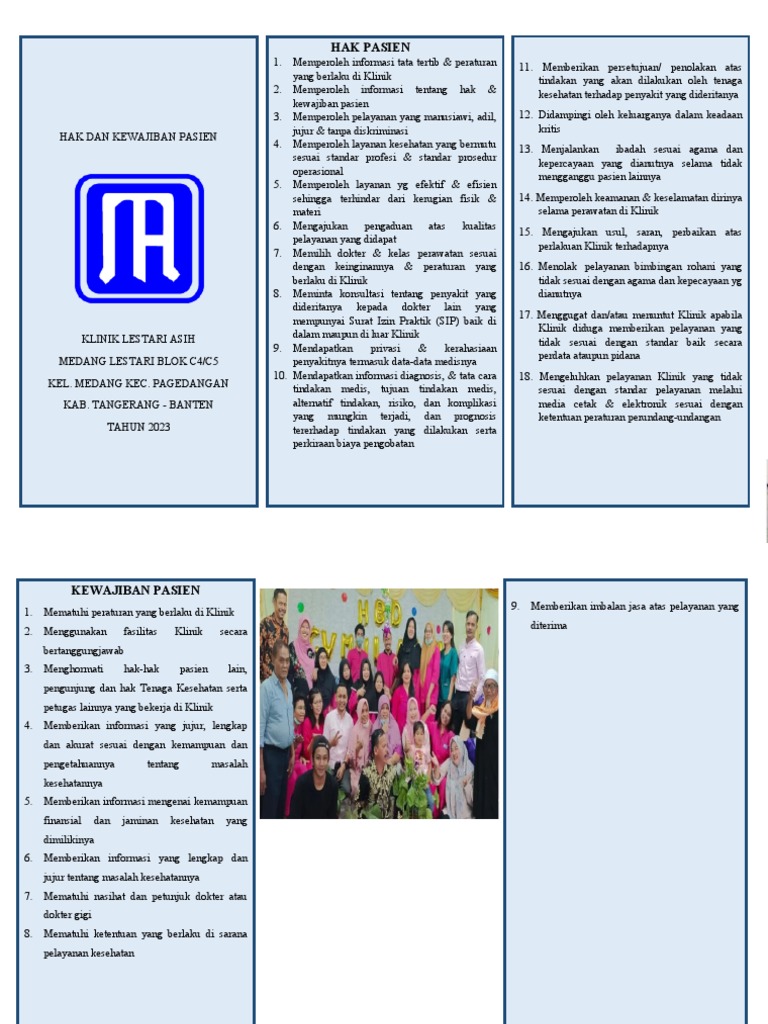 Leaflet Hak Dan Kewajiban Pasien Edit | PDF