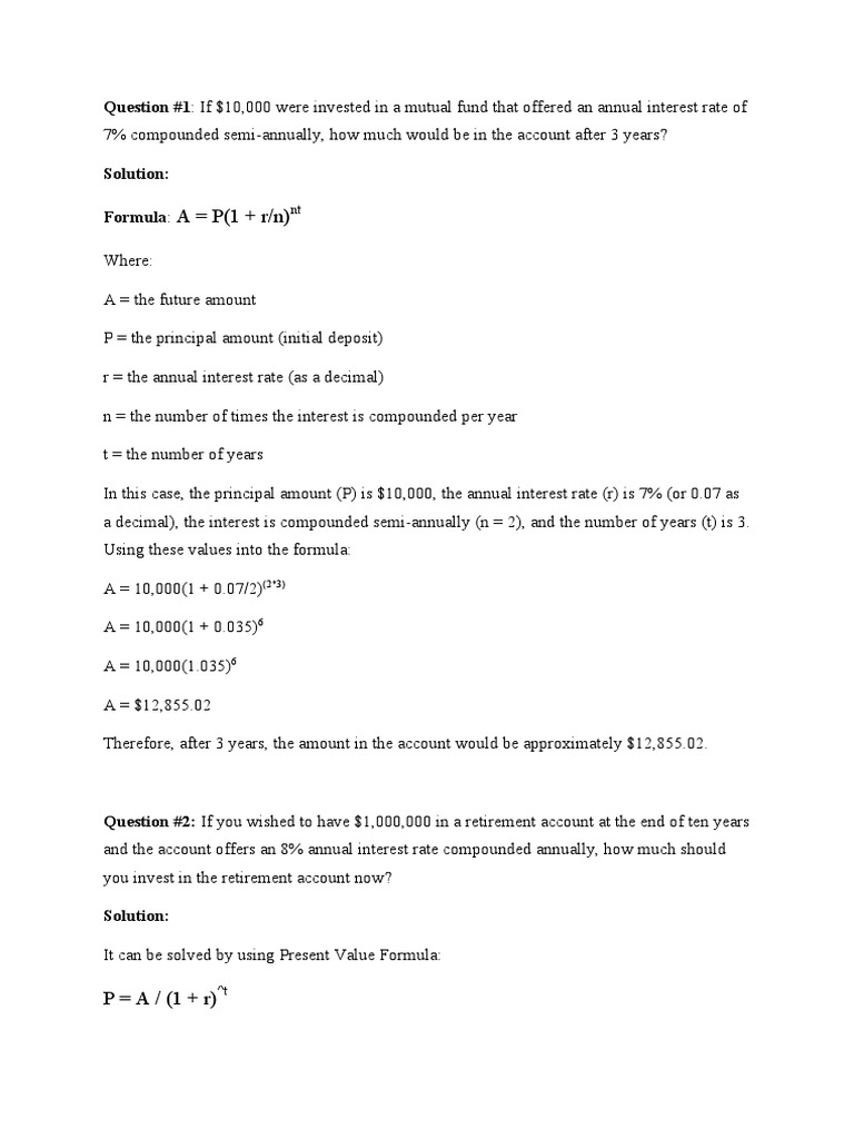 Altaf Ahmad 314472 BESE10B Quiz3 | PDF | Interest | Present Value