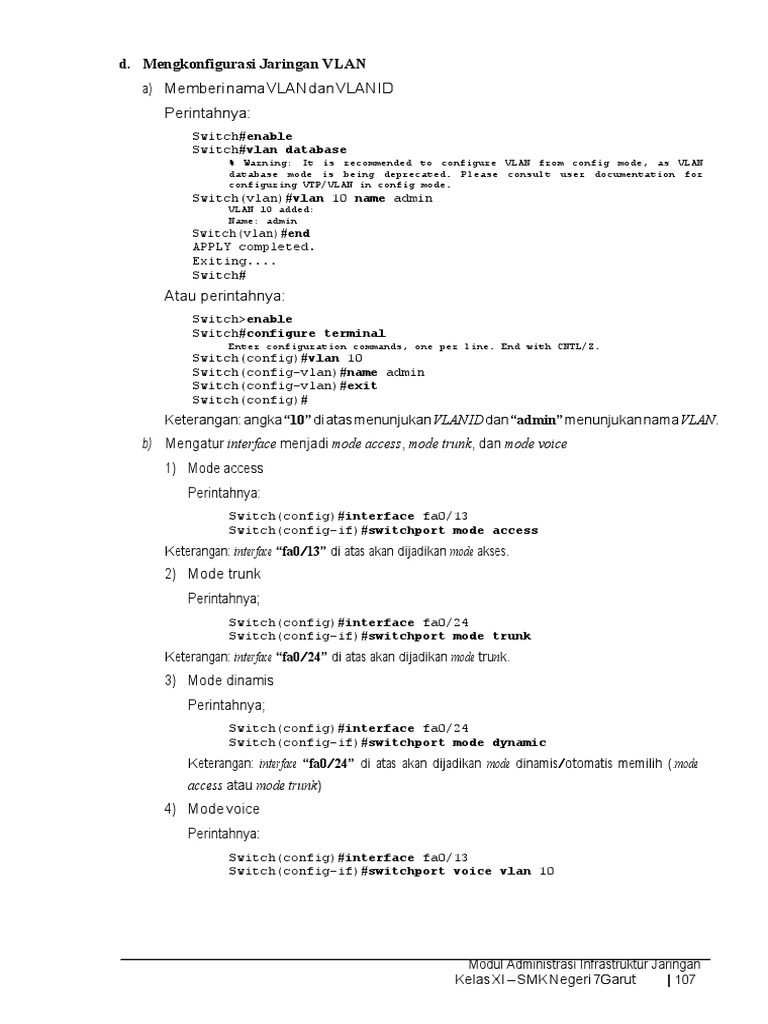 Administrasi Infrastruktur Jaringan Kelas Xi (Sem3 - Per1) | PDF | Komputer