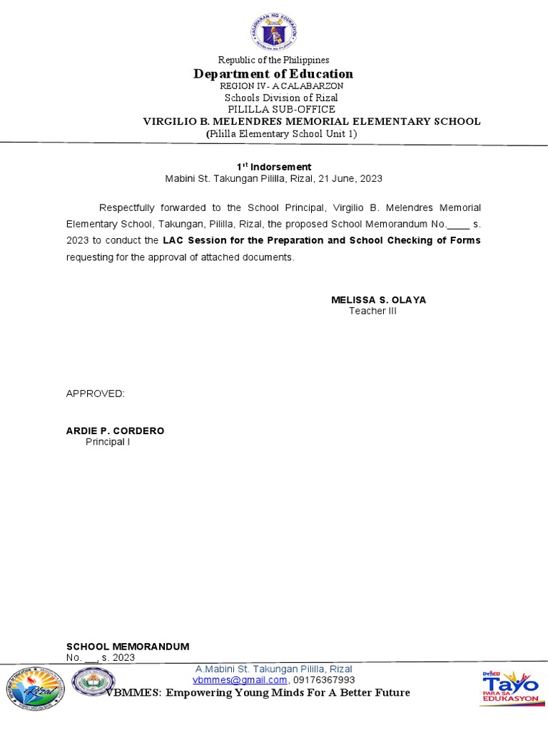 Lac Session On Preparation and Checking of School Forms | PDF