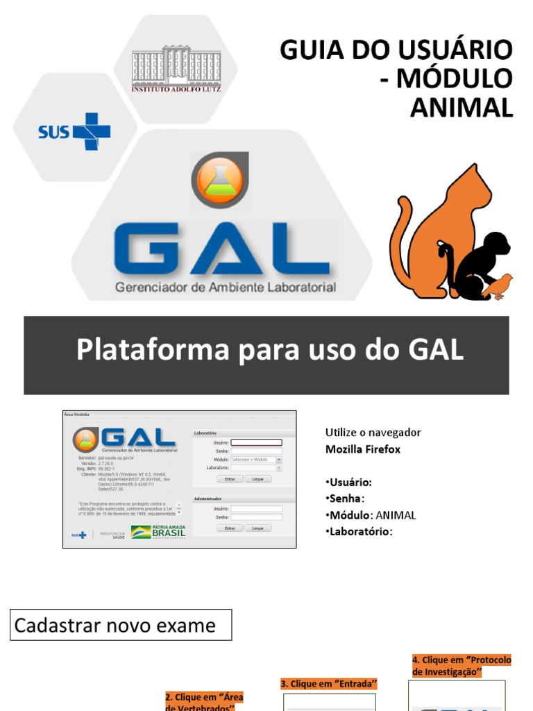 Guia de Uso Do Gal Animal - Cadastro de Amostra e Consulta de ...