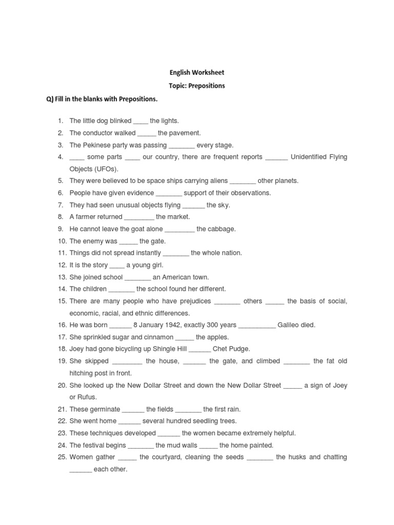 Resource 20230208093829 English Worksheet-Prepositions | PDF