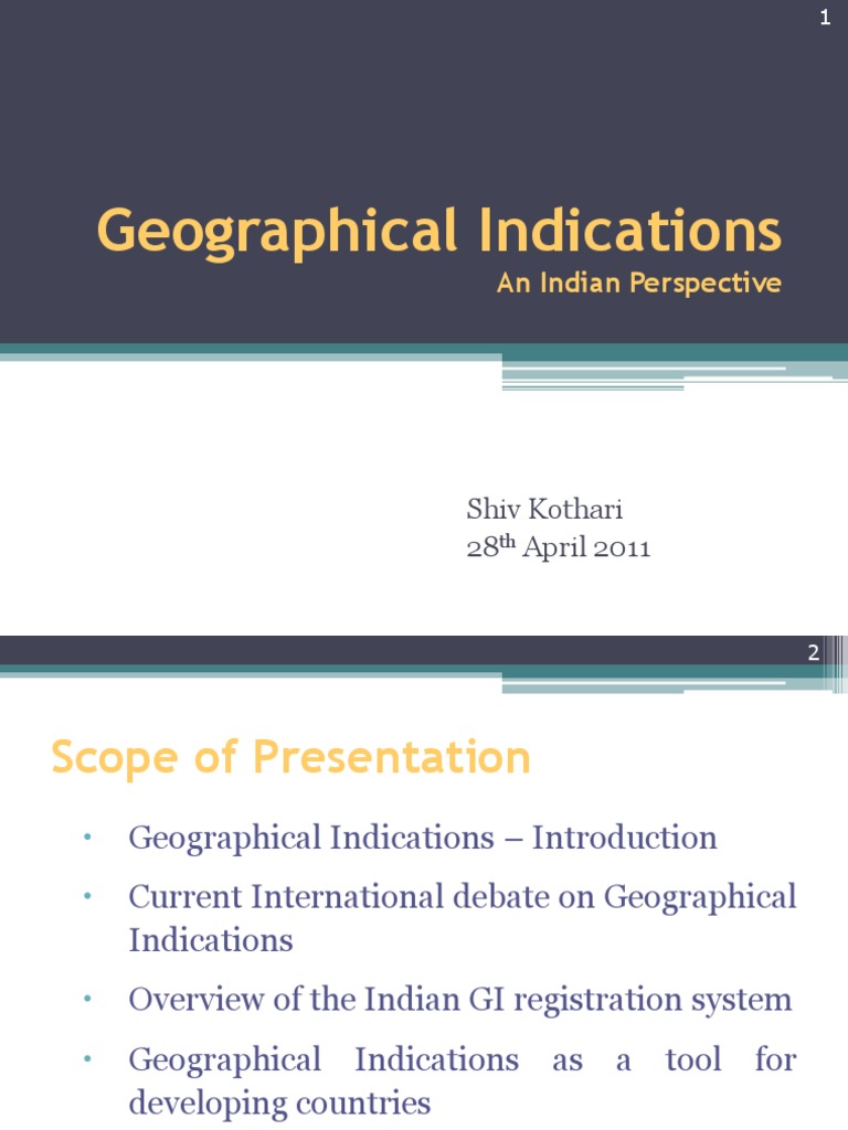 Understanding Geographical Indications in India | PDF | Trademark ...