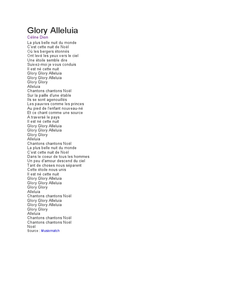 Glory Alleluia | PDF