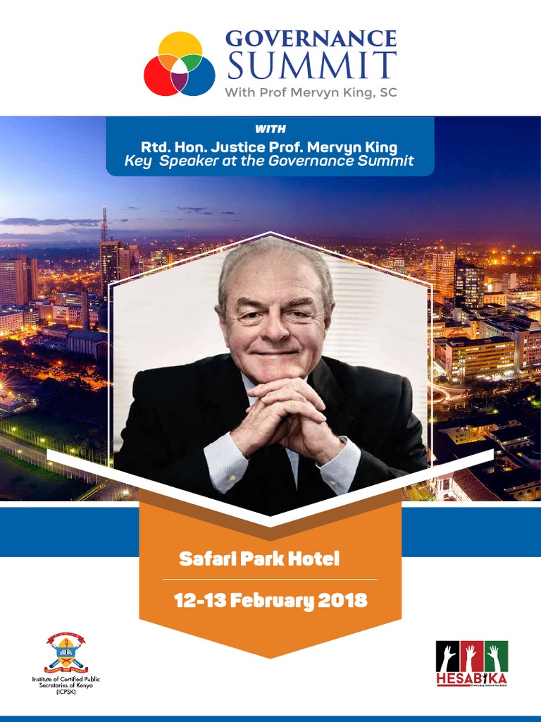 Governance Summit With Chief Justice Honorable Professor Retired Mervyn ...