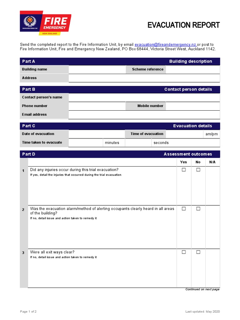 Evacuation Report | PDF