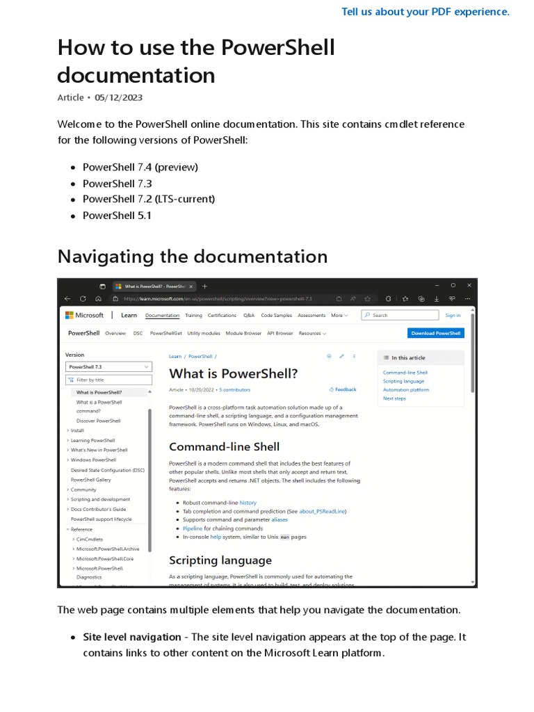 PowerShell Scripting v7.3 | PDF | Microsoft Windows | Zip (File Format)