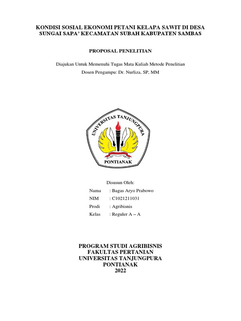 Bagas Aryo Prabowo - C1021211031 - PROPOSAL - Kls A | PDF