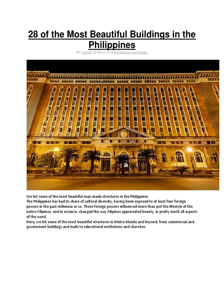 Most Beautiful Buildings in the Philippines | PDF | Manila | Philippines