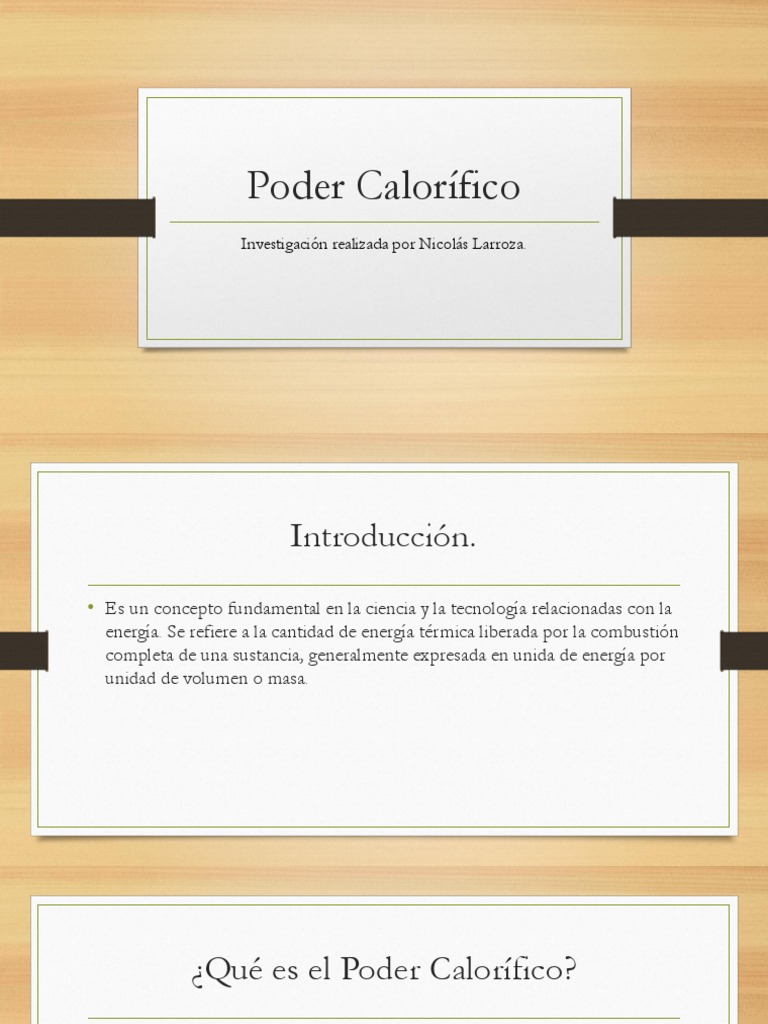 Poder Calorífico | PDF