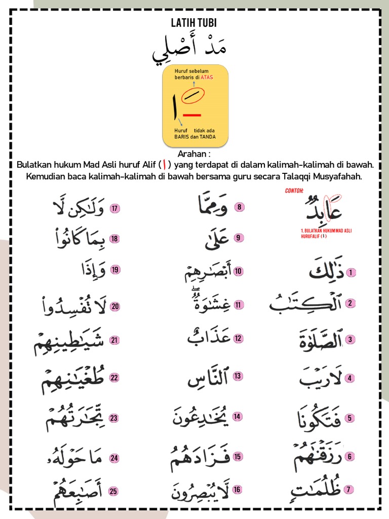 Latih Tubi Mad Asli | PDF