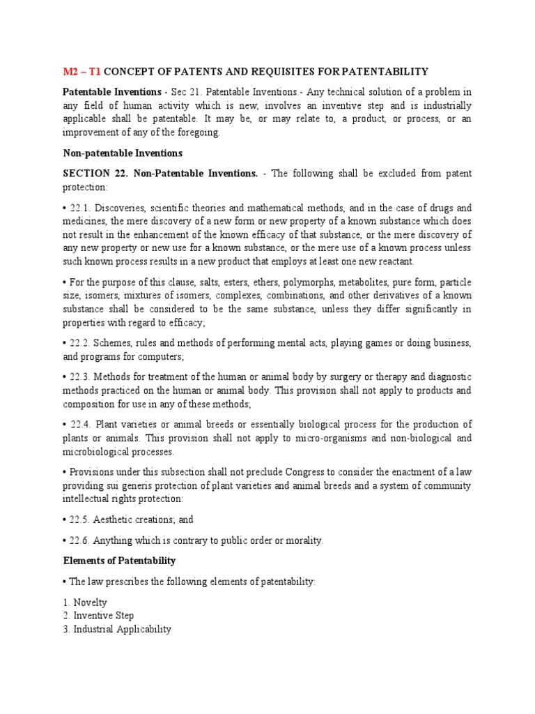 M2 | PDF | Patent | Glossary Of Patent Law Terms