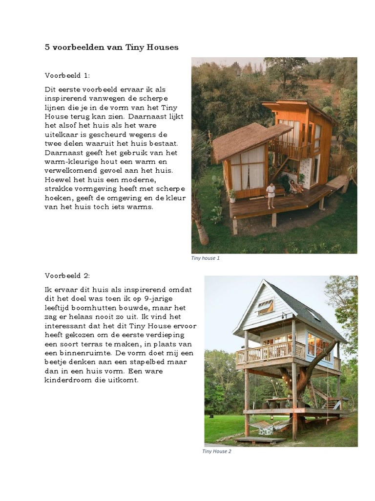 5 Voorbeelden Van Tiny Houses | PDF