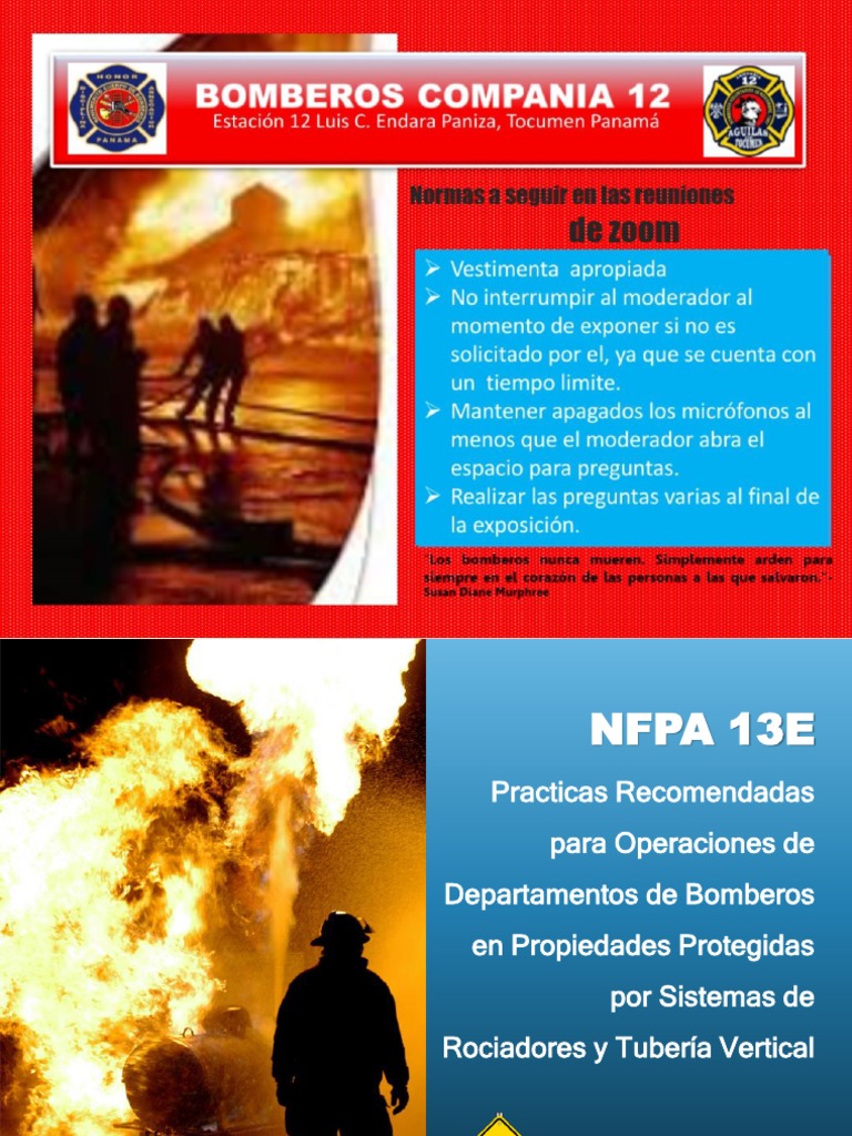 NFPA 13E, Practicas Recomendadas para Combate de Incendio en ...