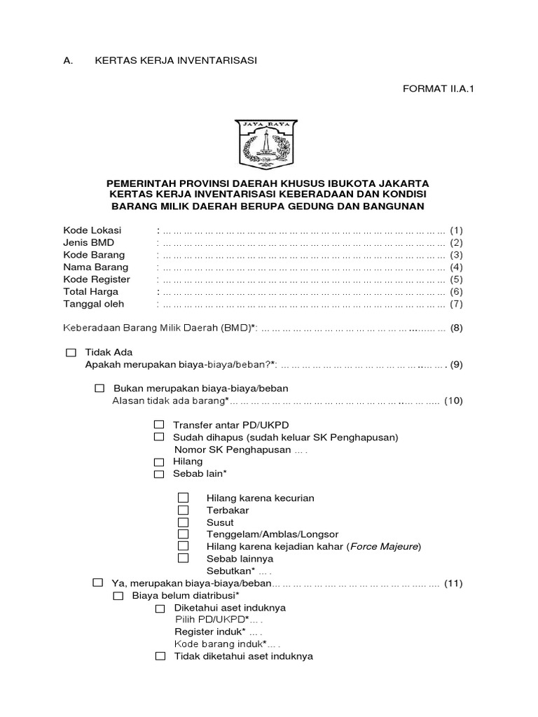 Panduan KK Inventarisasi BMD Gedung Dan Bangunan - A1 | PDF