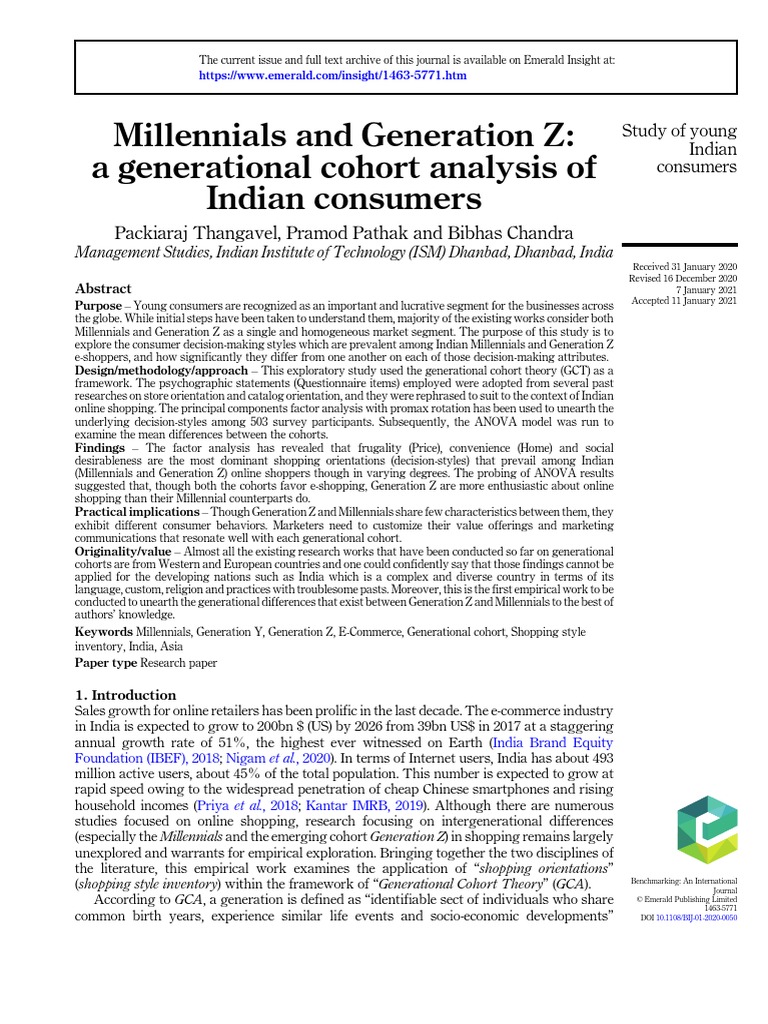 Millennialsand Generation Z | PDF | Survey Methodology | Millennials