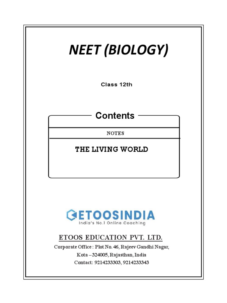 Notes - The Living World | PDF