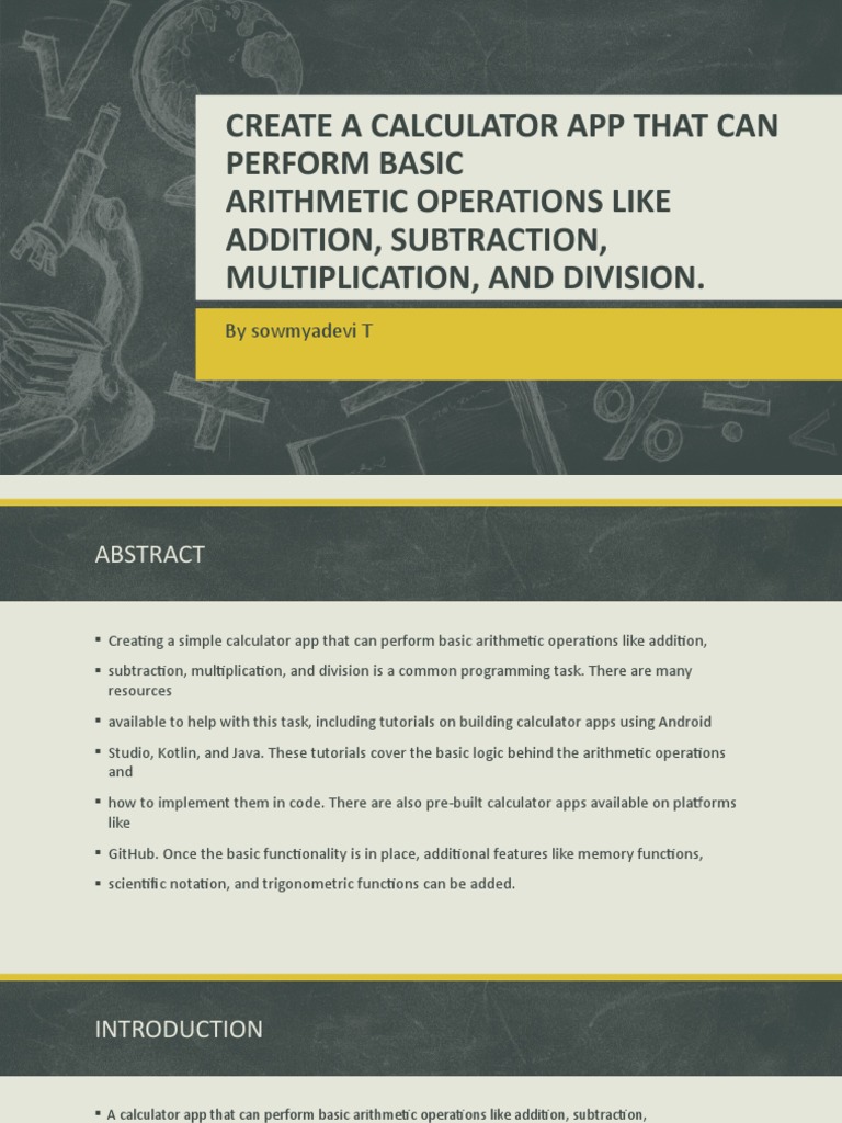 Create A Calculator App That Can Perform Basic | PDF | Calculator ...