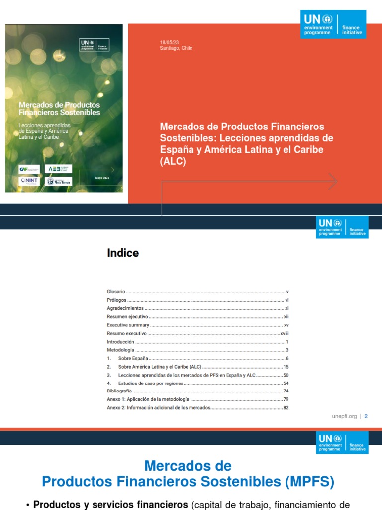 Presentacion Reporte MPFS Espana y ALC Carolina Lopez UNEP FI VF 18.05.23 | PDF | España ...
