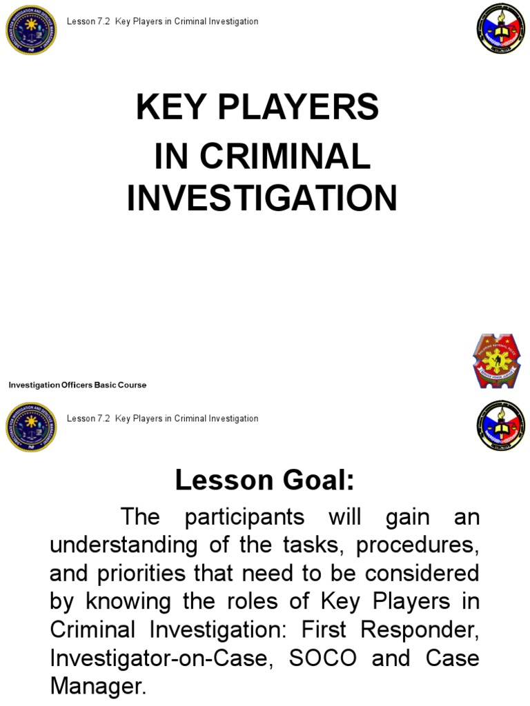 Key Roles in Criminal Investigation | PDF | Crime Scene | Forensic Science