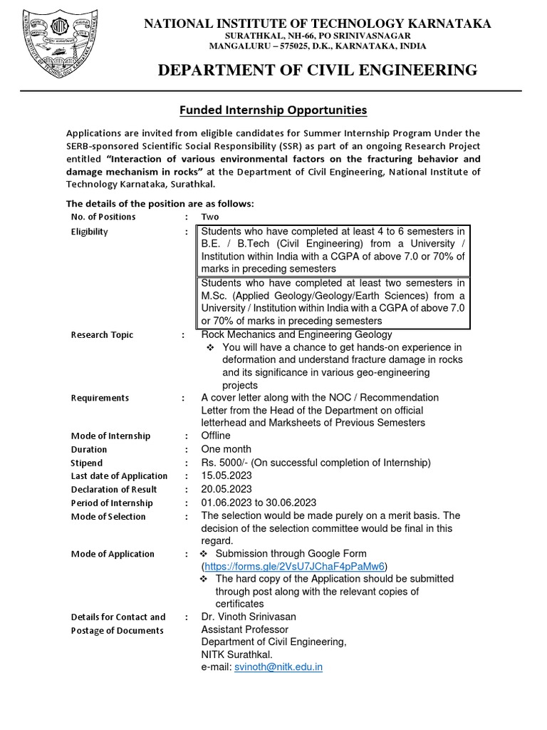 SSR Advertisement Civil Engineering Dept | Download Free PDF | Science ...